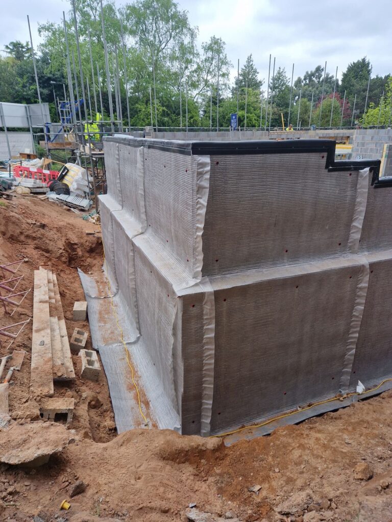New Build Plot - Waterproofing with Hydrobond - Damptec